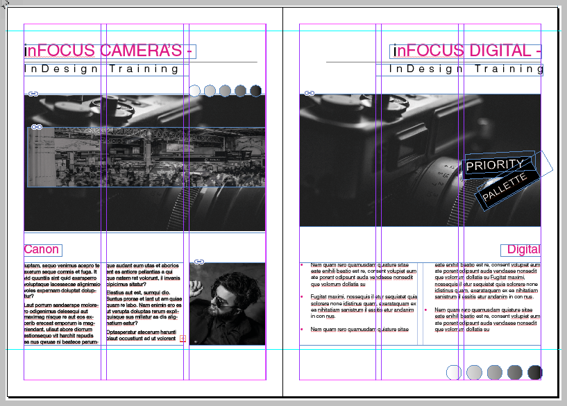 InDesign Training Using Grid Layouts Graphic Design Courses InDesign